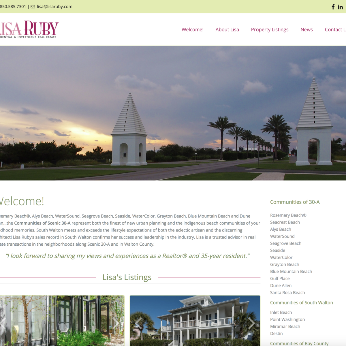 Lisa Ruby Real Estate - Turbo Design